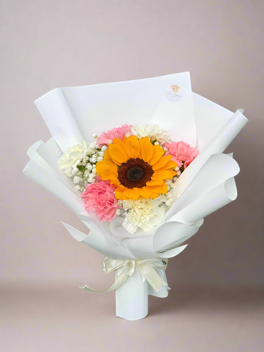Sunflower Carnations Bouquet – Fu Bloom Flowers