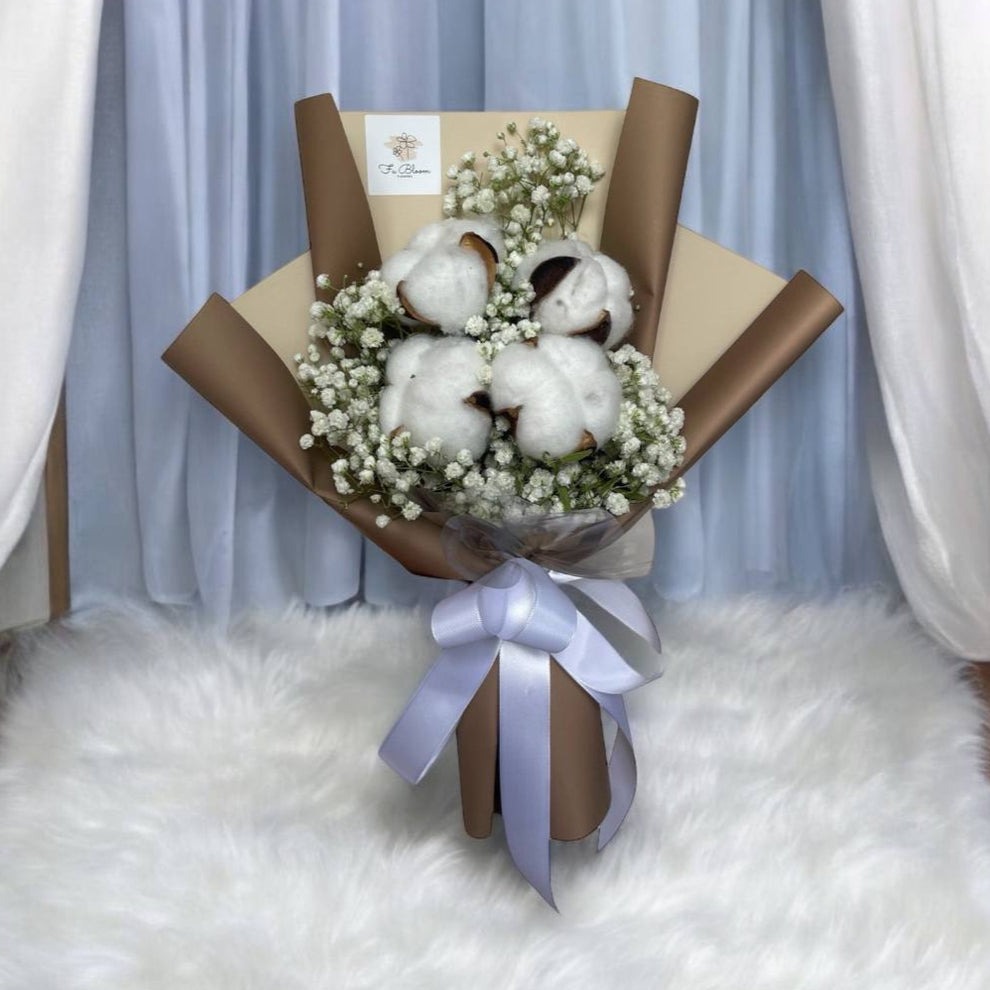 Cotton Clouds Bouquet – Fu Bloom Flowers