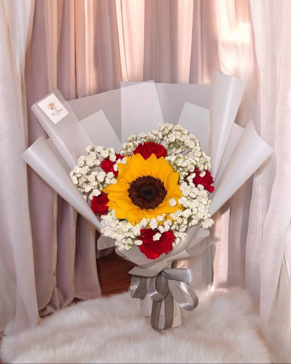 Sunflower & Carnation Bouquet – Fu Bloom Flowers